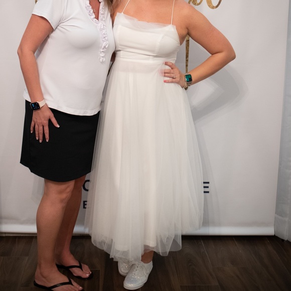 Hello Molly | Dresses | Hello Molly Signal My Way Tulle White Midi ...